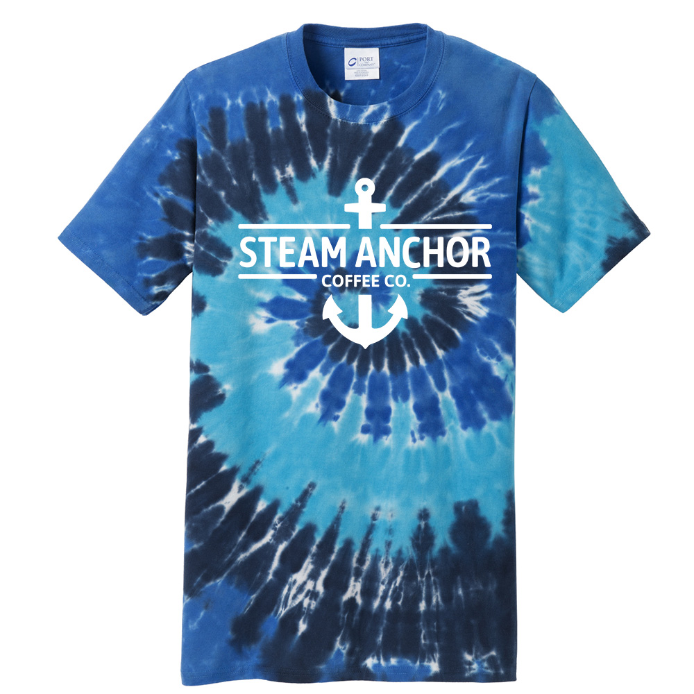 Steam Anchor Emp Unisex Essential Tie-Dye Tee-Ocean Rainbow