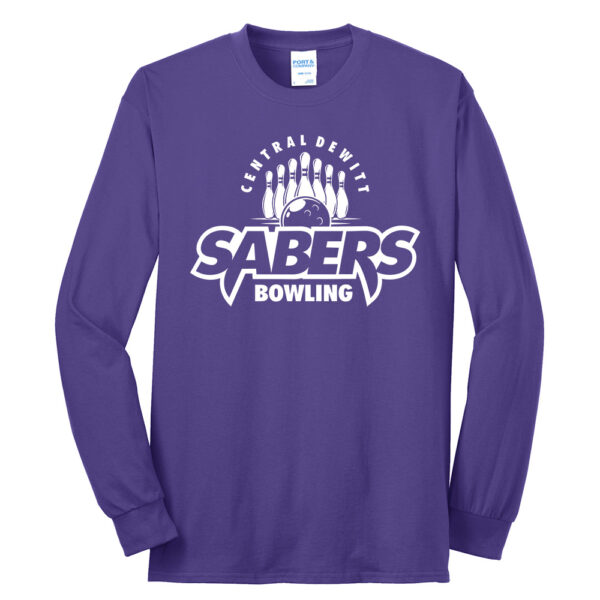 CD Sabers Bowling Unisex Cotton Long Sleeve Tee-Purple