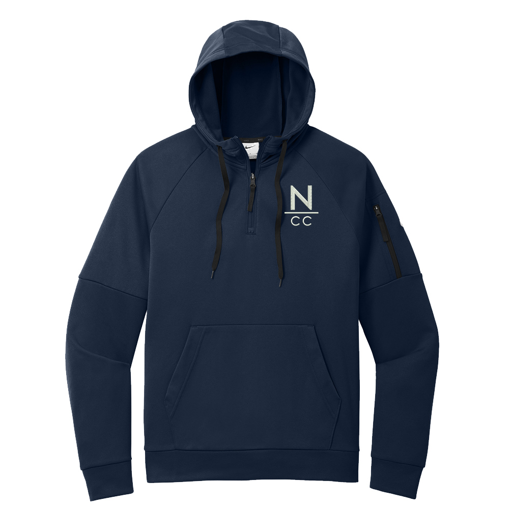 NCC Nike Therma-FIT Pocket 1/4-Zip Fleece Hoodie Men-Navy